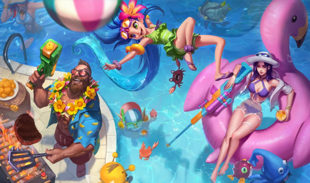 Pool Party Caitlyn skins
